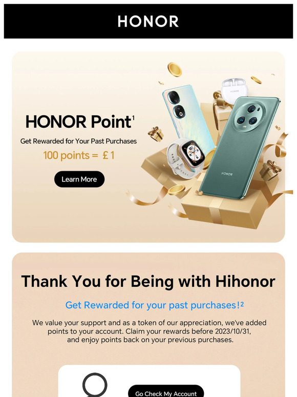 Honor: Thank You for Being with Hihonor💓 | Milled