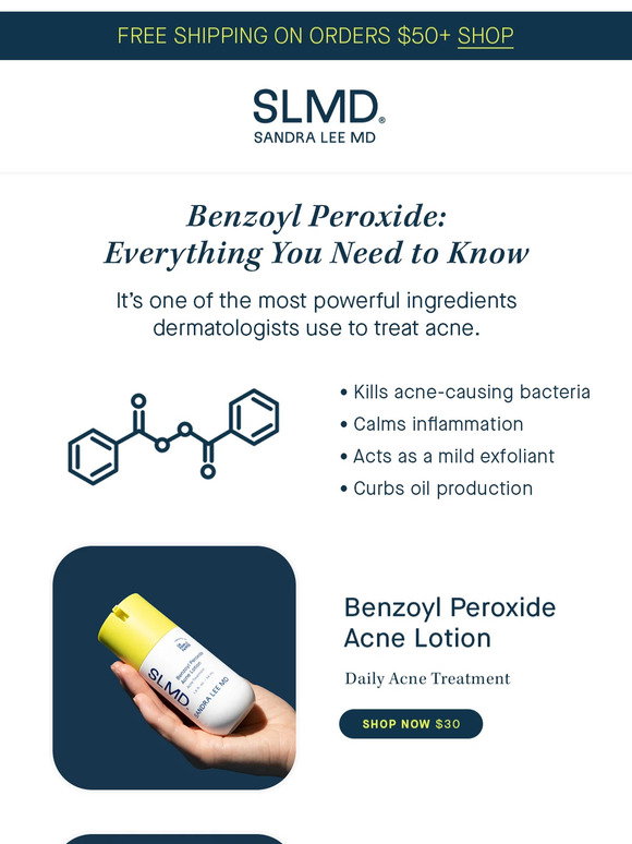SLMD Skincare: Why Dr. Pimple Popper picks benzoyl peroxide | Milled