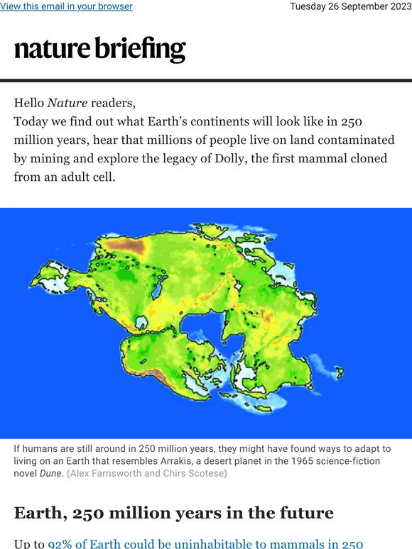 Nature: Earth’s next supercontinent will be a giant desert | Milled