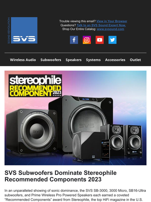 SVS: SVS Dominates Stereophile 2023 Recommended Components and New City ...