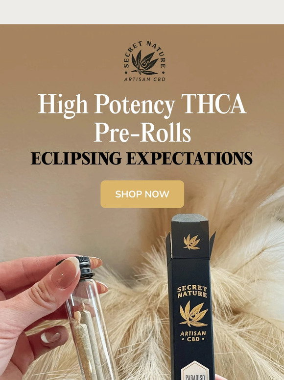 Secret Nature: Take Off: THCA Pre-Rolls! | Milled