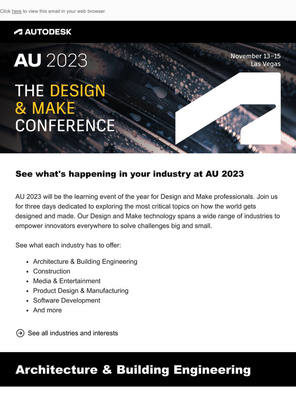 Autodesk: AU 2023—something for every Design and Make industry | Milled