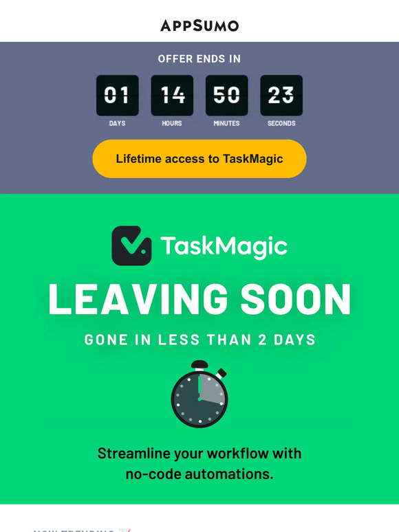 AppSumo: Now you see tasks, now you don't | Milled