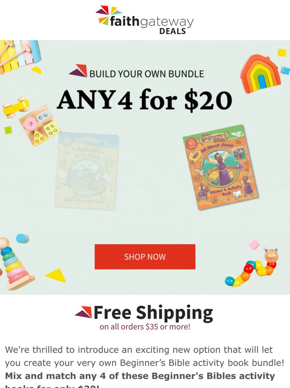 FaithGateway: 4 for $20! build your own activity book bundle for kids 📚 ...
