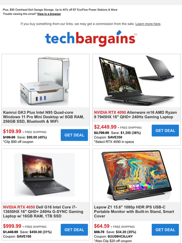 TechBargains: $109.99 Mini Desktop with Windows 11 Pro | Lepow 15.6 ...