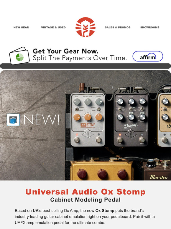 Vintage King Audio: New UA Ox Stomp Pedal | Milled
