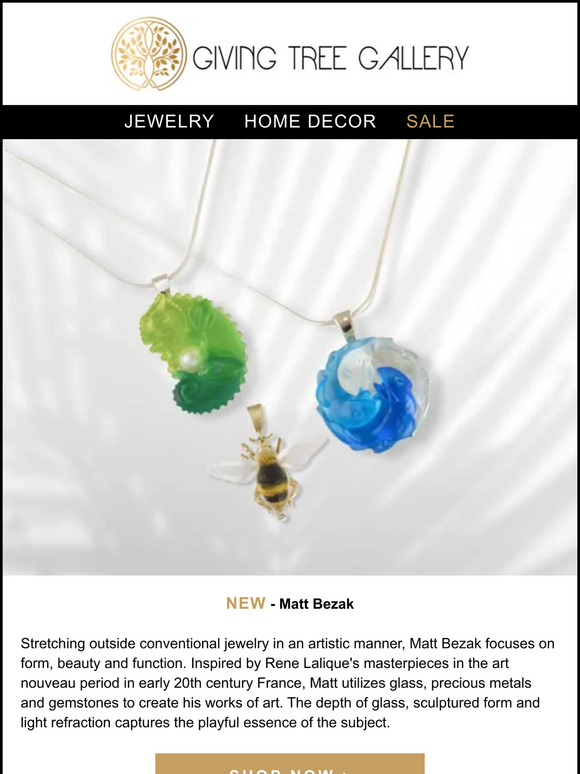 The Giving Tree Gallery: New Glass Pendants from Award Winning Artist ...