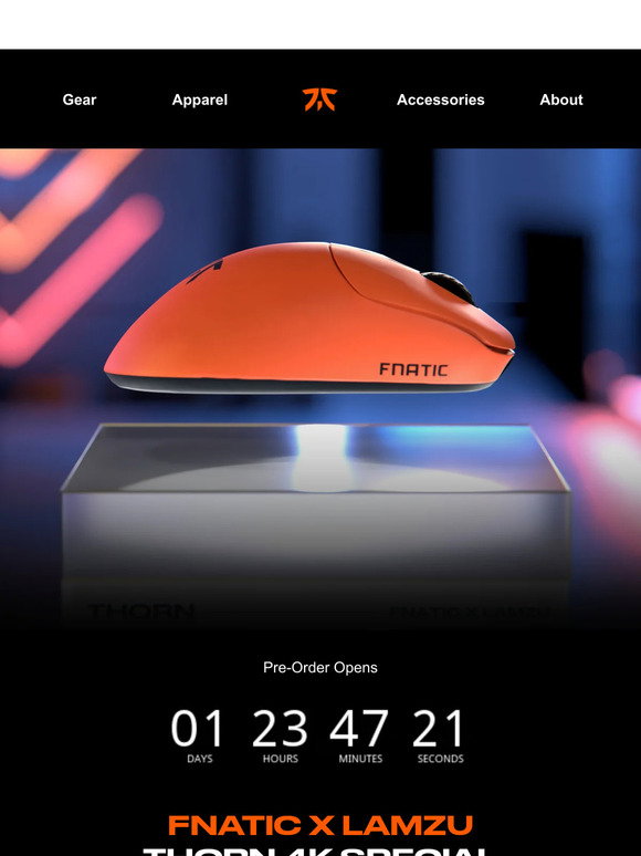 Fnatic: Fnatic x Lamzu THORN 🔥Only 2 more days. | Milled