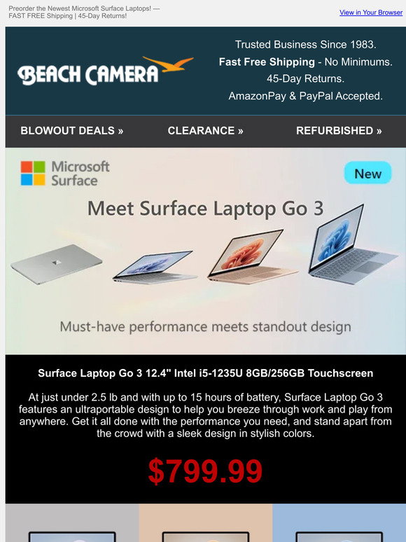 Beach Camera: 🆕 Introducing Microsoft's Laptop Go 3 & Studio 2 🆕 | Milled