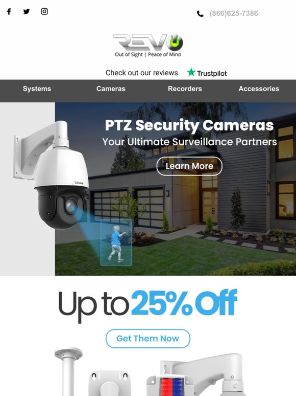Revo: 🌐Revolutionize Your Security: Introduce PTZ Cameras for a Safer Tomorrow! | Milled