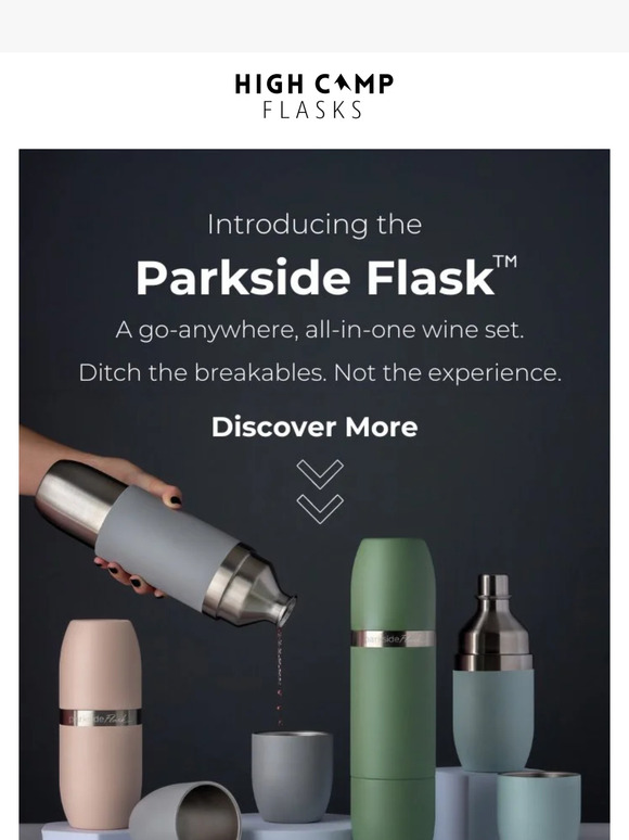 High Camp Flasks: NEW FLASKS ARE HERE! Introducing the Parkside! | Milled