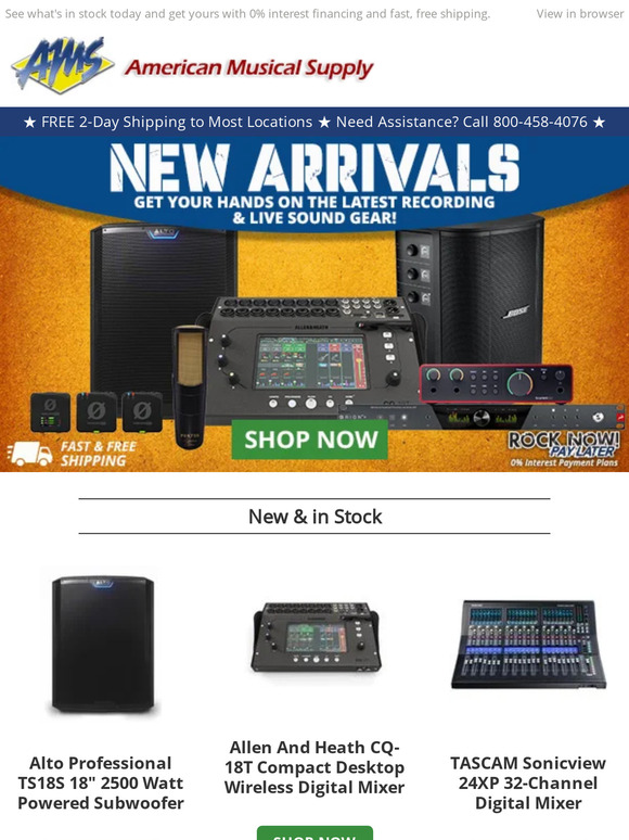 American Musical Supply: IT'S HERE: New Live Sound & Recording Gear You ...
