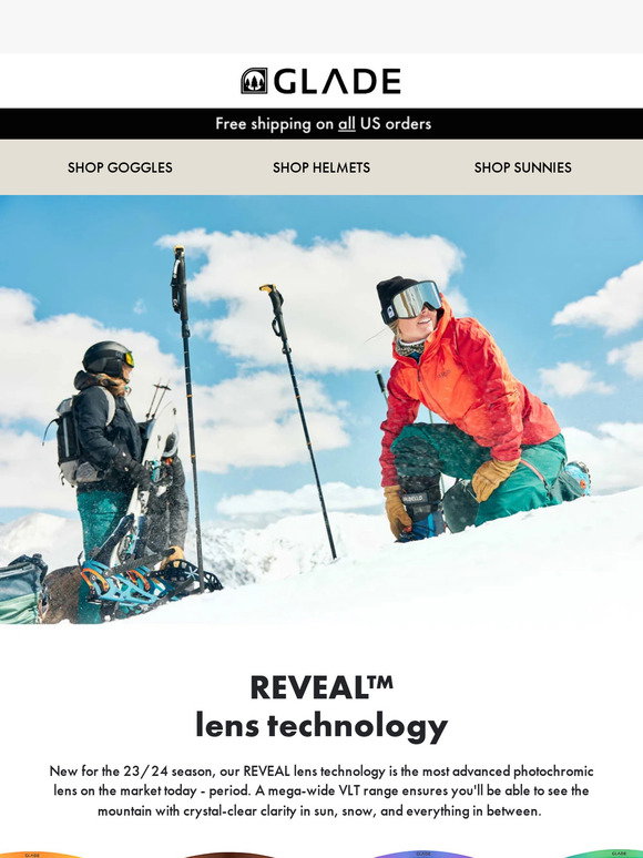 Glade: Our all new REVEAL™ lens technology is here. | Milled