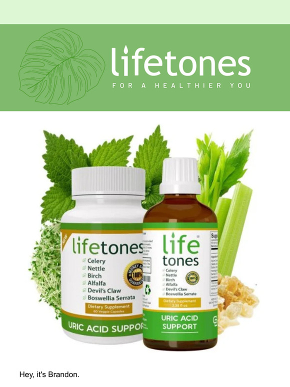 Lifetones: Fall Relief: $7 Off Uric Acid Bundle | Milled