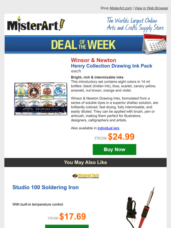 MisterArt.com: Bold & Blendable: Henry Collection Drawing Inks 🧡 | Milled