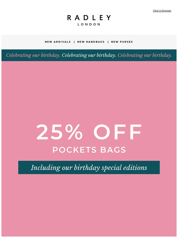 Radley: STOP 🚨 Save 25% off the original Pockets bag | Milled