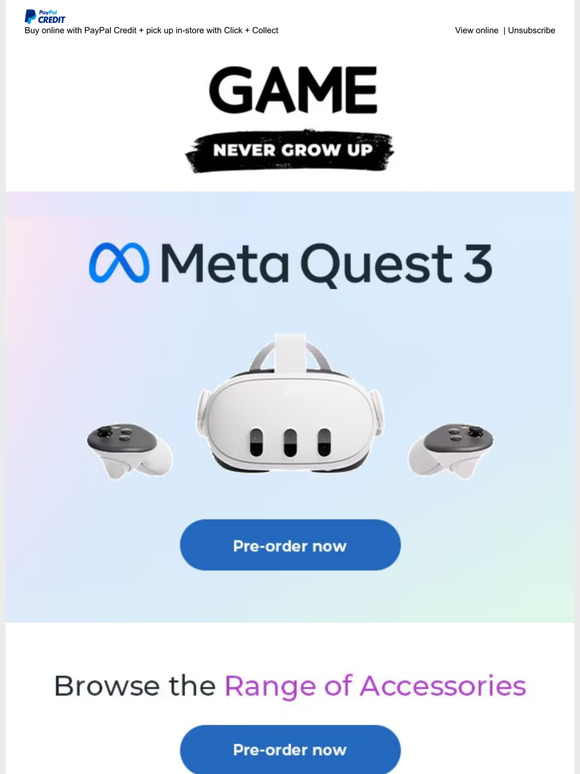 Game.es (paused on 10/03/2014): Meta Quest 3 Available to Pre-Order Now ...