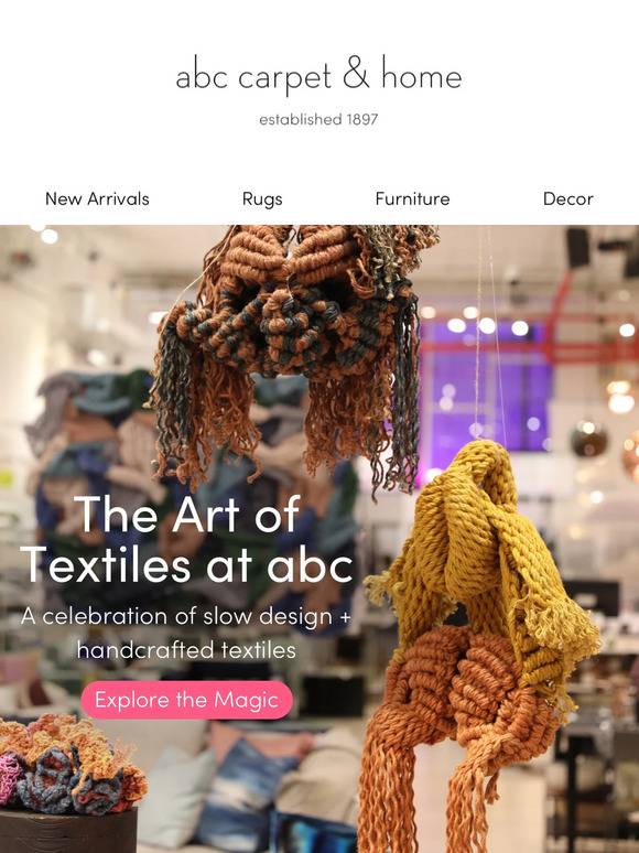 a.b.c. home: The Art of Textiles at abc | Milled