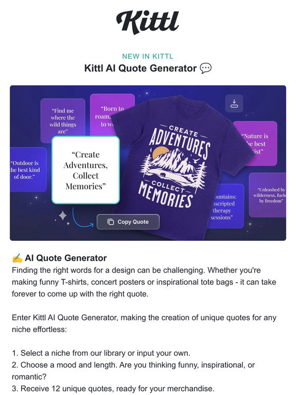 Kittl: NEW: Generate Memorable Quotes With Kittl AI | Milled