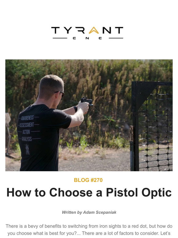 TyrantCNC: How To Choose A Pistol Optic | Milled