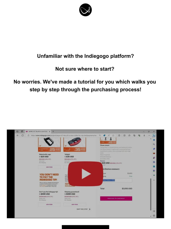 Async Bikes: Indiegogo video tutorial | Milled