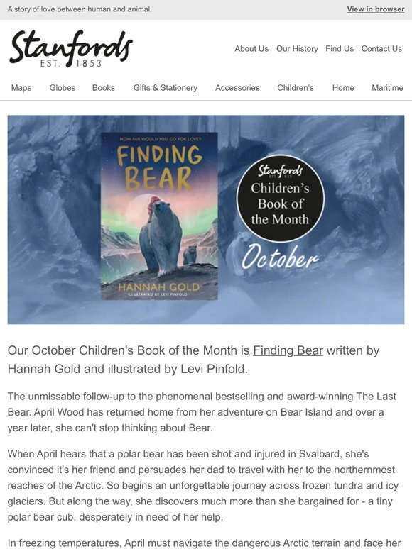 Stanfords: Our October Children's Book of the Month is Finding Bear ...