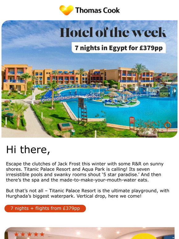 Thomas Cook: Winter is coming 🥶 Escape to Titanic Palace, Hurghada ☀️ ...