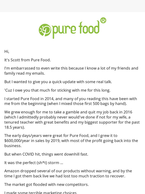 Pure Food Company: Real talk about the past, present, and future of ...
