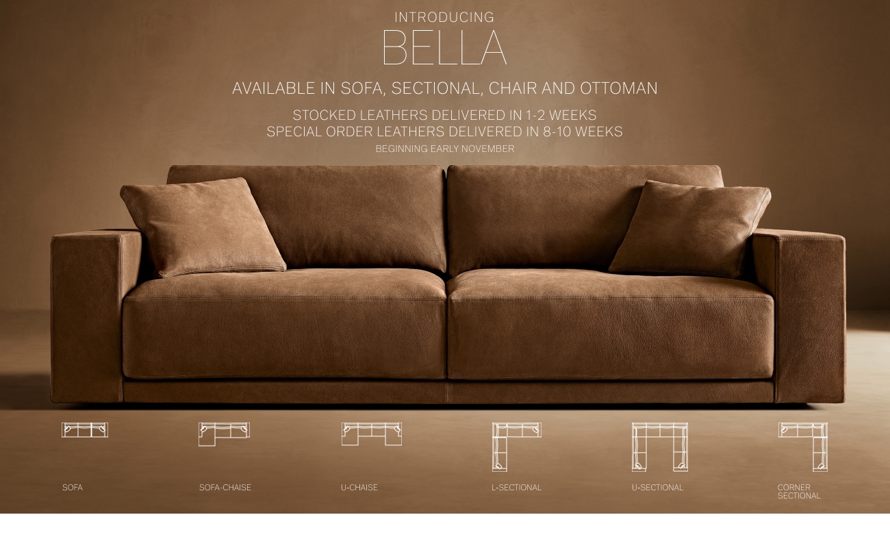 Restoration Hardware: Introducing the Bella Sofa. An Italian Beauty. | Milled