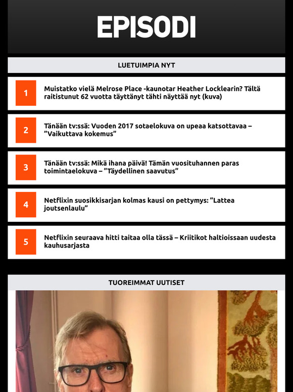 Episodi: Harry Pottereistakin tuttu Timothy Spall kertoo Episodille ...