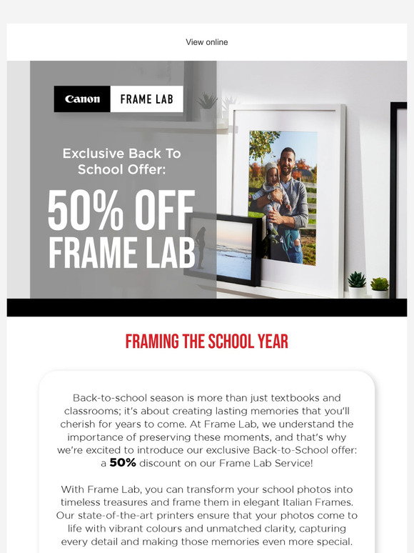 Canon: 50% OFF Canon Frame Lab Print and Framing Service | Milled