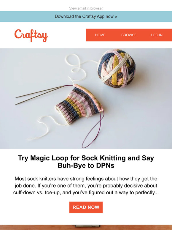 Craftsy: Try Magic Loop for Sock Knitting and Say Buh-Bye to DPNs | Milled