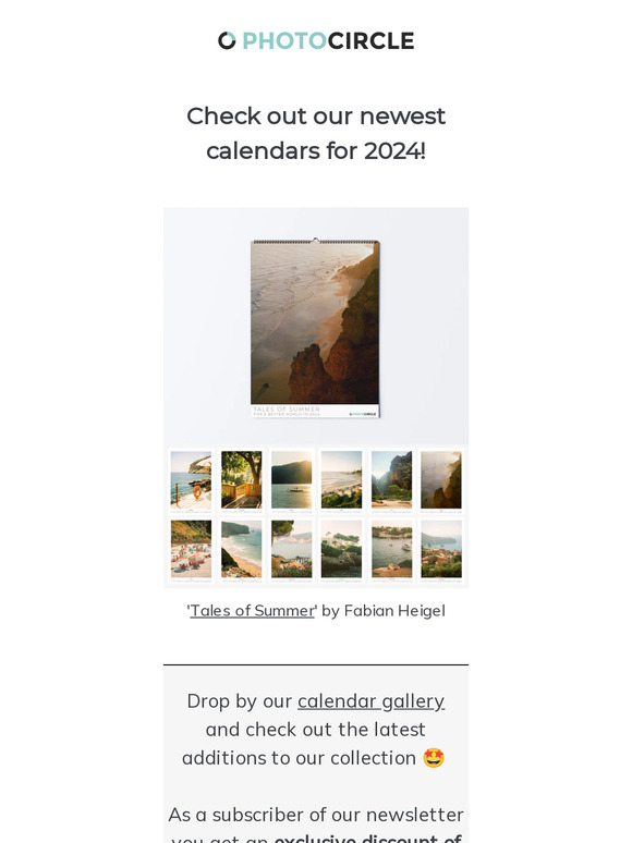 photocircle.net: 20% Early Bird Discount 💚 Check out the new calendars ...
