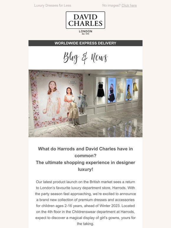 David Charles: Harrods Unveils David Charles Winter 2023 Collection ...