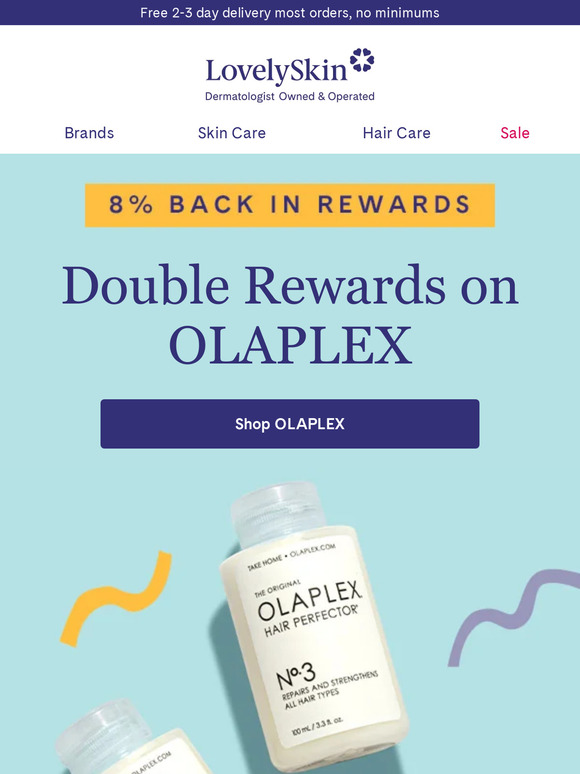 Lovely Skin: Your hair will thank you with OLAPLEX 8% back in Rewards ...