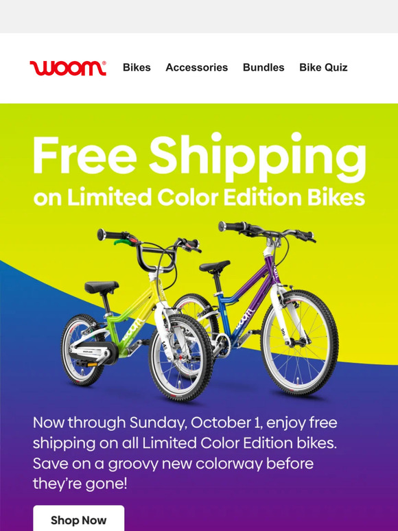Woom Bikes: Free Shipping on New Limited Color Edition Bikes | Milled