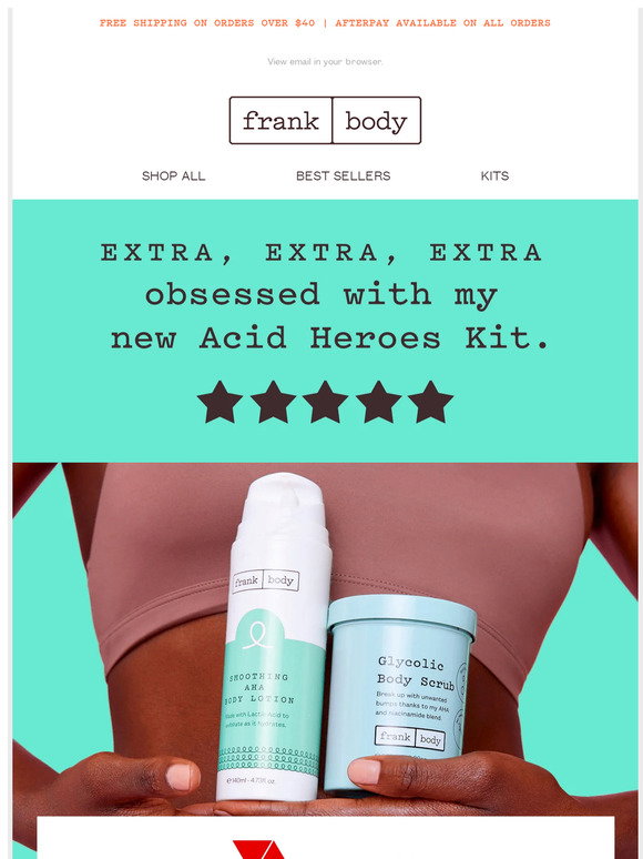 Frank Body: 📰 My new kit is making headlines. | Milled