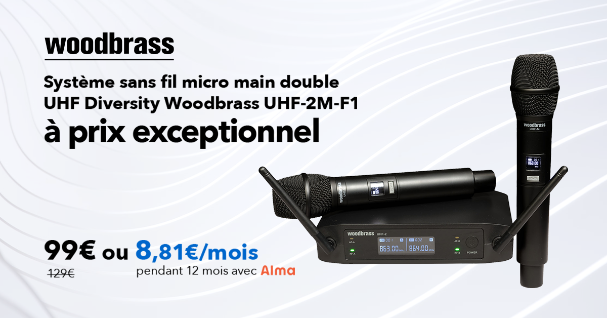 Woodbrass: 🎤 Woodbrass : Promo sur le micro UHF-2M-F1-3 ! | Milled