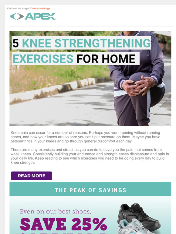 Apex Foot: 5 Knee Strengthening Exercises You Can Do at Home | Milled