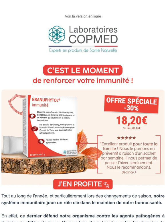 Copmed: Renforcez vos défenses immunitaires avec GRANUPHYTOL® immunité ...