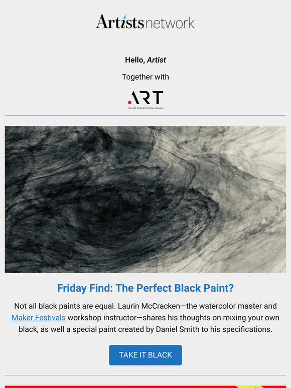Artists Network: The Perfect Black Paint | Milled
