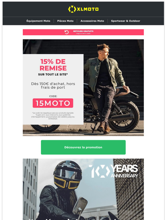 XLMoto UK: Économisez avec notre code de réduction de 15% | Milled