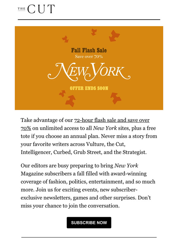 The Cut: Our Fall Flash Sale is here! | Milled