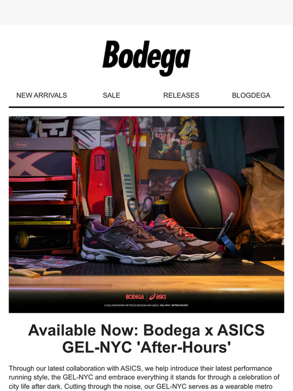 Bodega: Available Now! Bodega x ASICS GEL-NYC 'After-Hours' | Milled