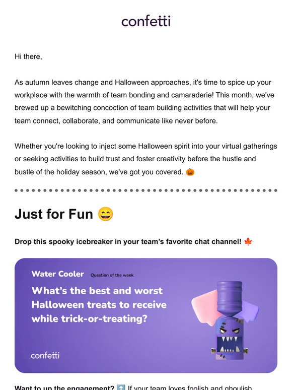 Confetti: Confetti Digest | We’re brewing a cauldron of camaraderie ...
