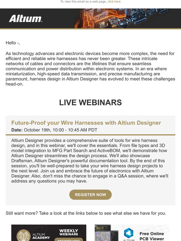 Altium: Unlock the Power of Harness Design in Altium Designer | Milled