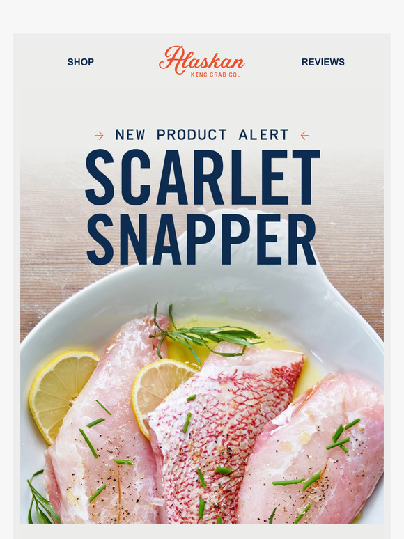 Alaskan King Crab Co.: NEW CATCH: Scarlet Snapper now available! | Milled