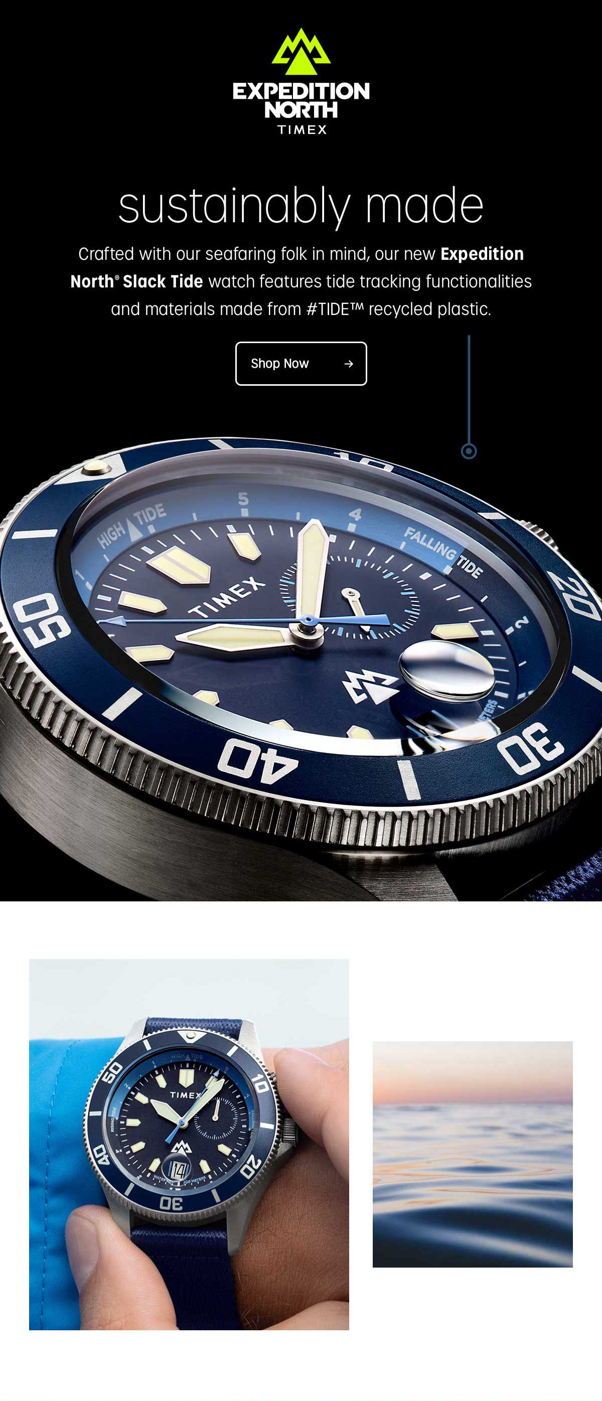 Timex: New Expedition North - Crafted from ocean-bound plastics | Milled