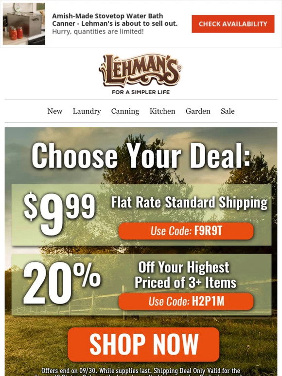 Lehman's: Time's Running Out to Choose Your Deal! ⏰ | Milled
