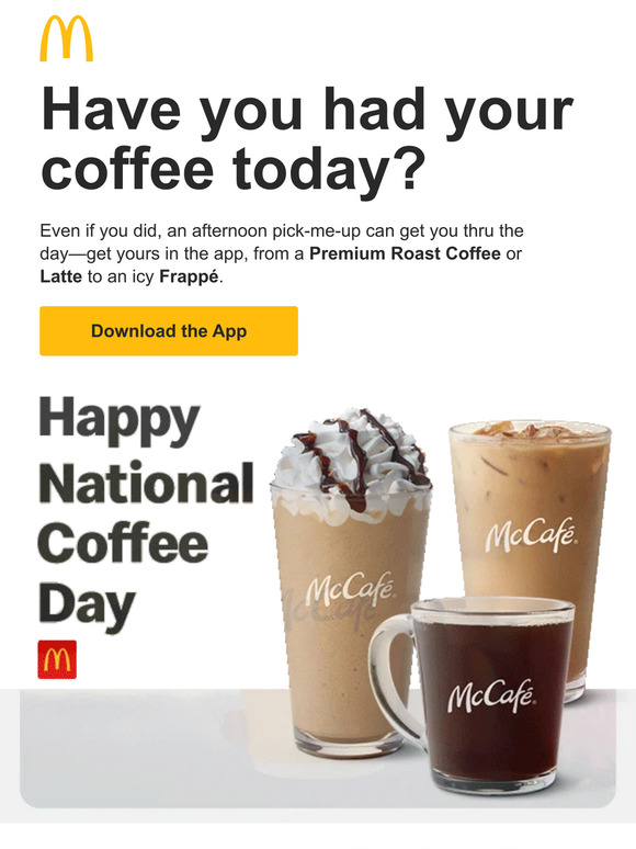 McDonald's: First things first: McCafé® 🤎 | Milled